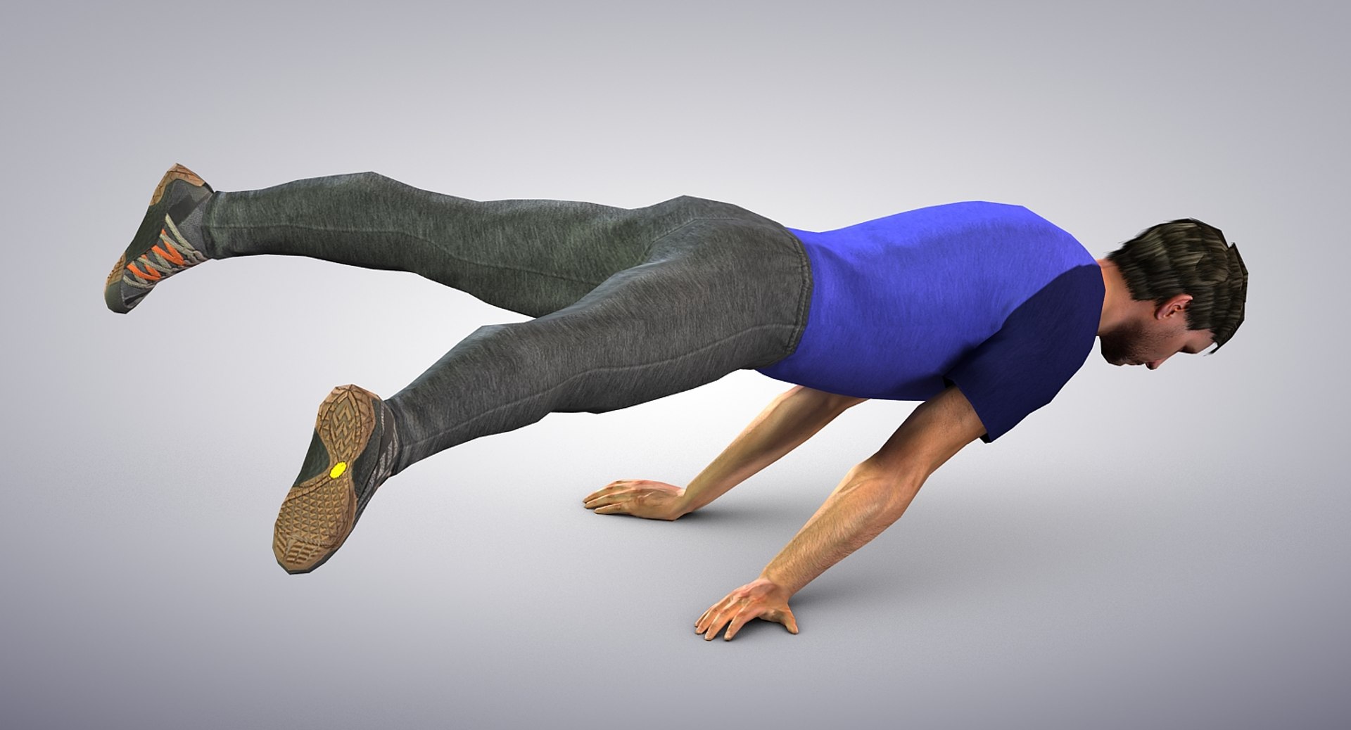 3D sportsman character rig man - TurboSquid 1295517