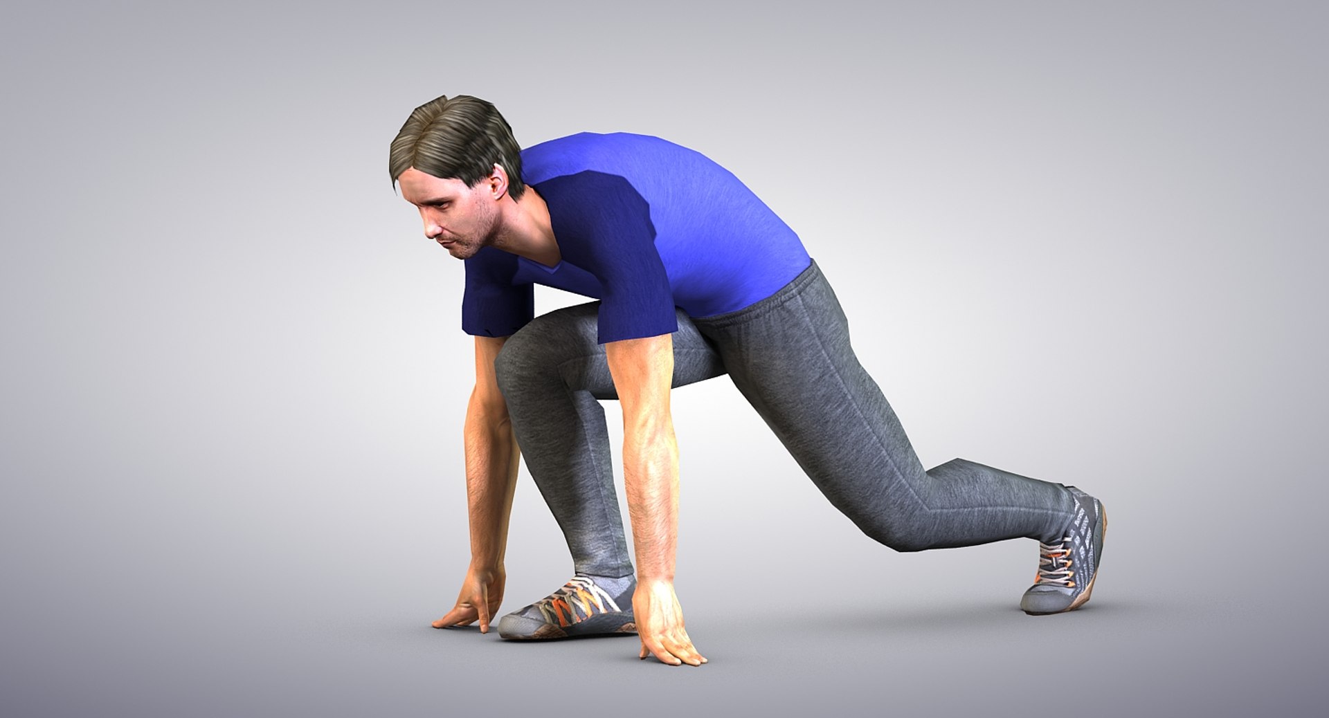 3D sportsman character rig man - TurboSquid 1295517