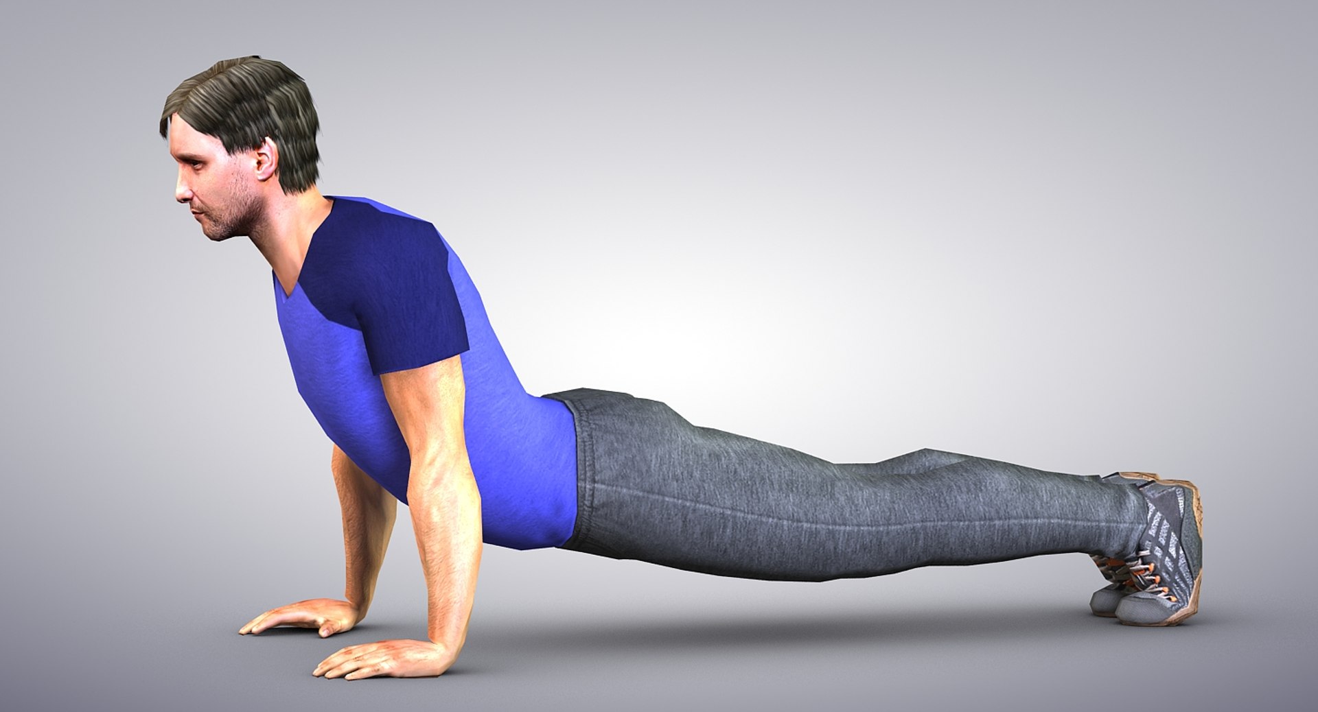 3D sportsman character rig man - TurboSquid 1295517