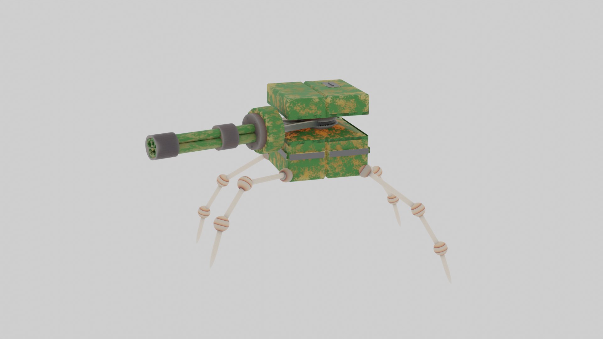 3D Model Green Spider Robot - TurboSquid 1906699