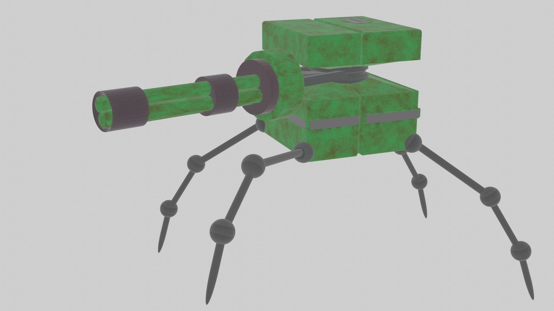 3D Model Green Spider Robot - TurboSquid 1906699