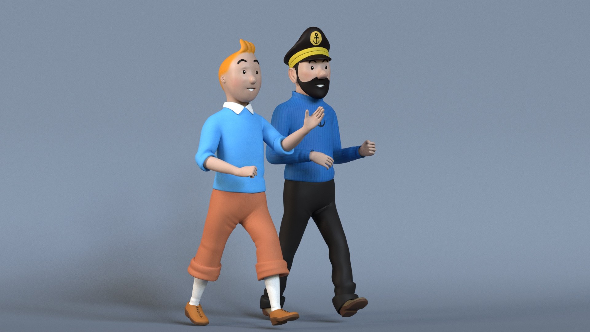 3D Tintin And Haddock Rig - TurboSquid 2245183