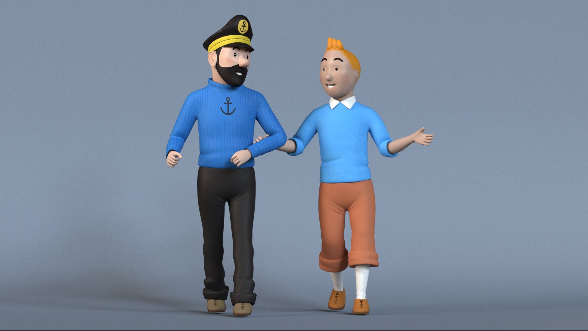 3D Tintin And Haddock Rig - TurboSquid 2245183