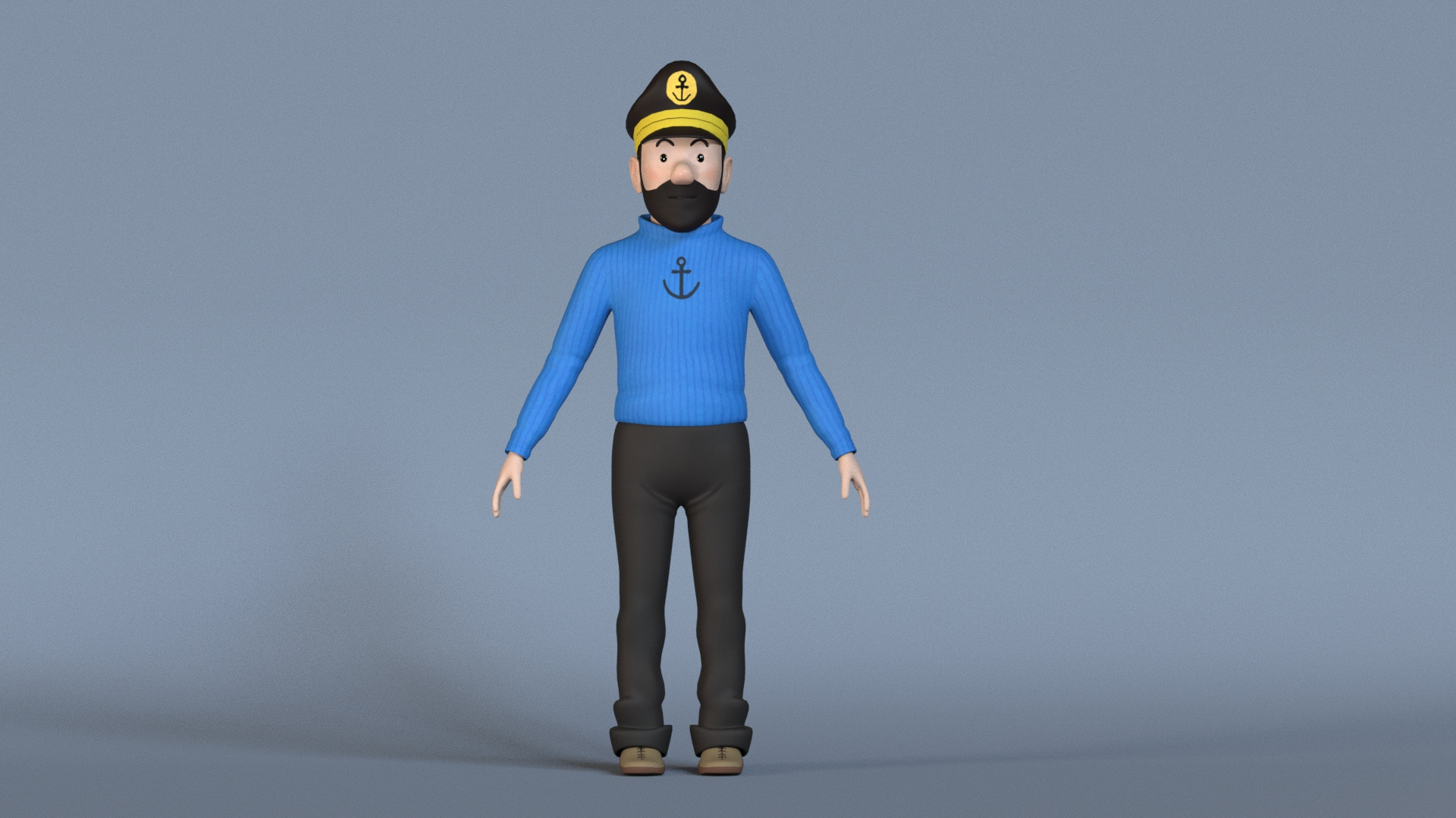 3D Tintin And Haddock Rig - TurboSquid 2245183