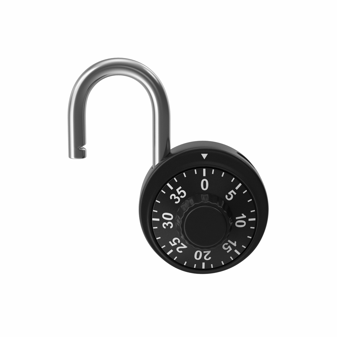 3D Combination Padlock Opened - TurboSquid 2140128