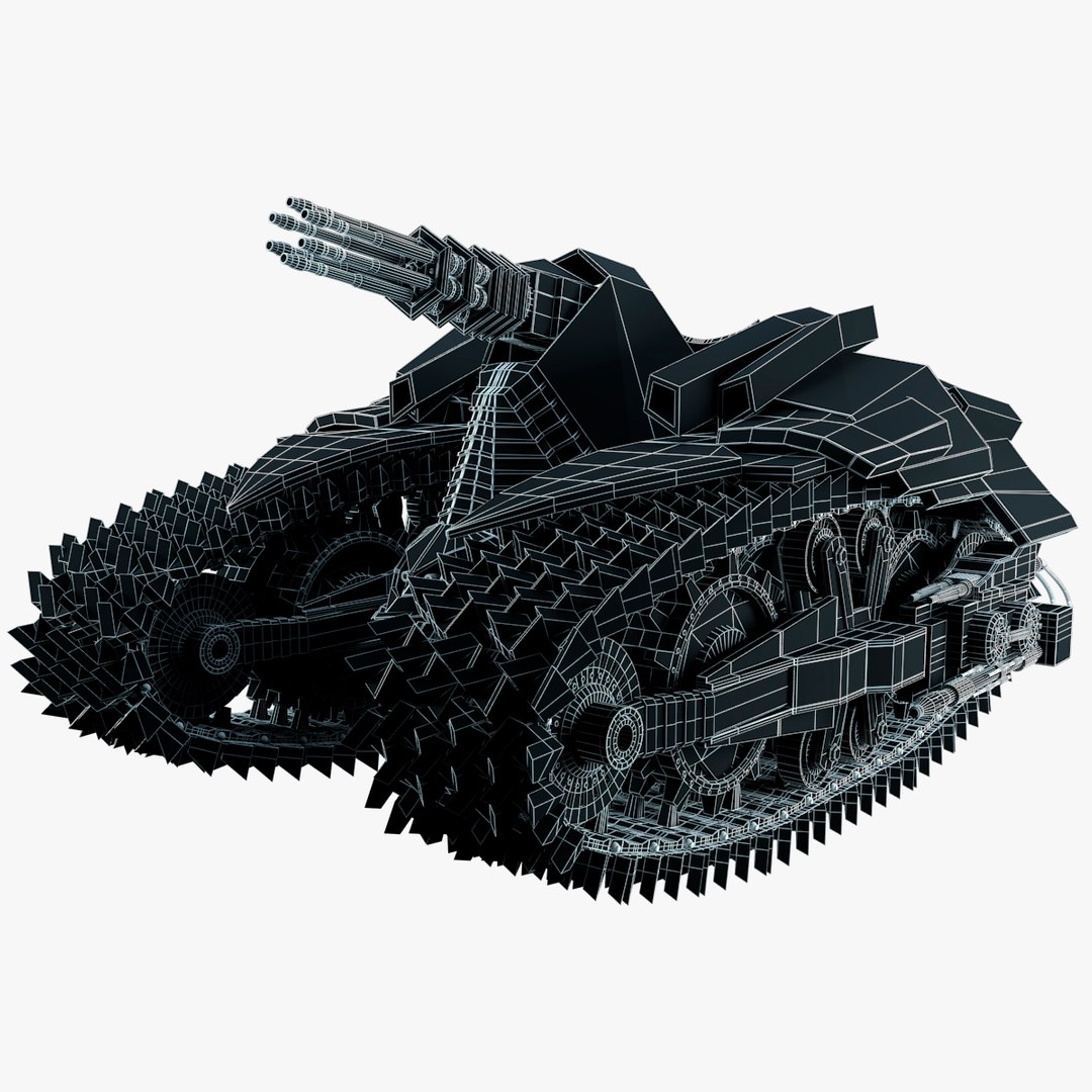 Futuristic Tank 3d Model
