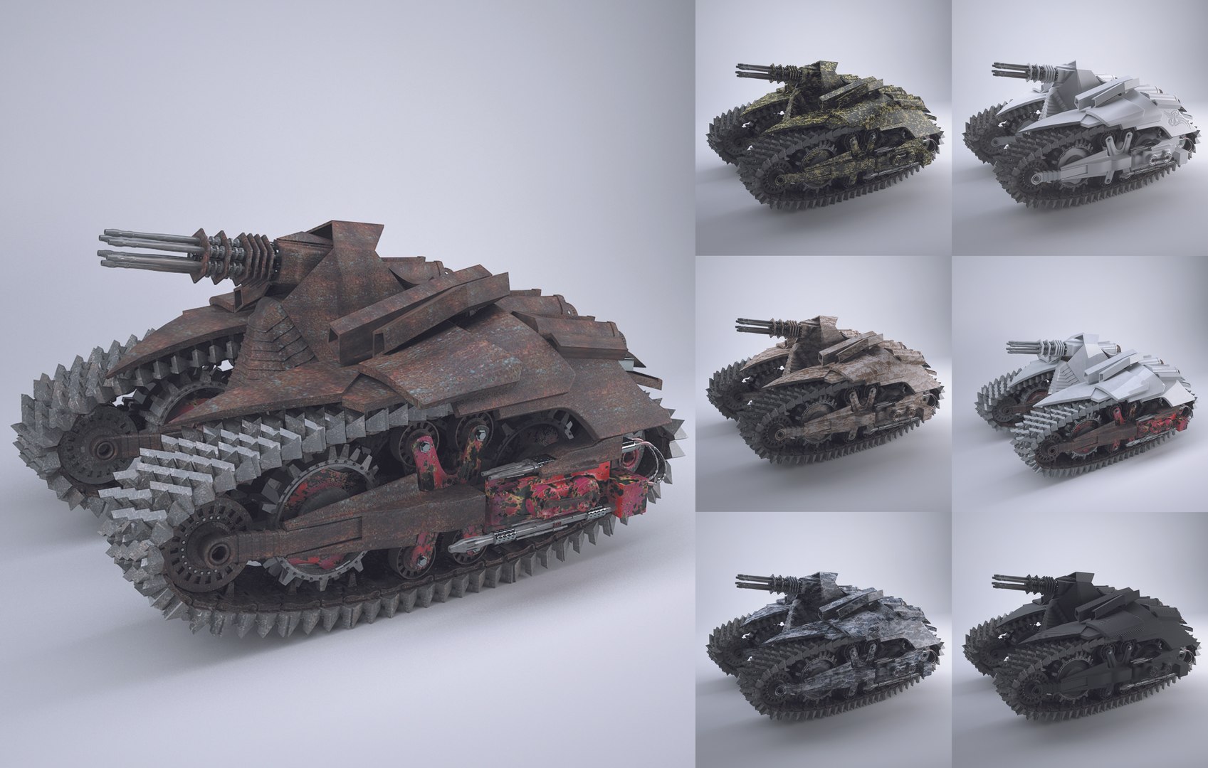 Futuristic Tank 3d Model