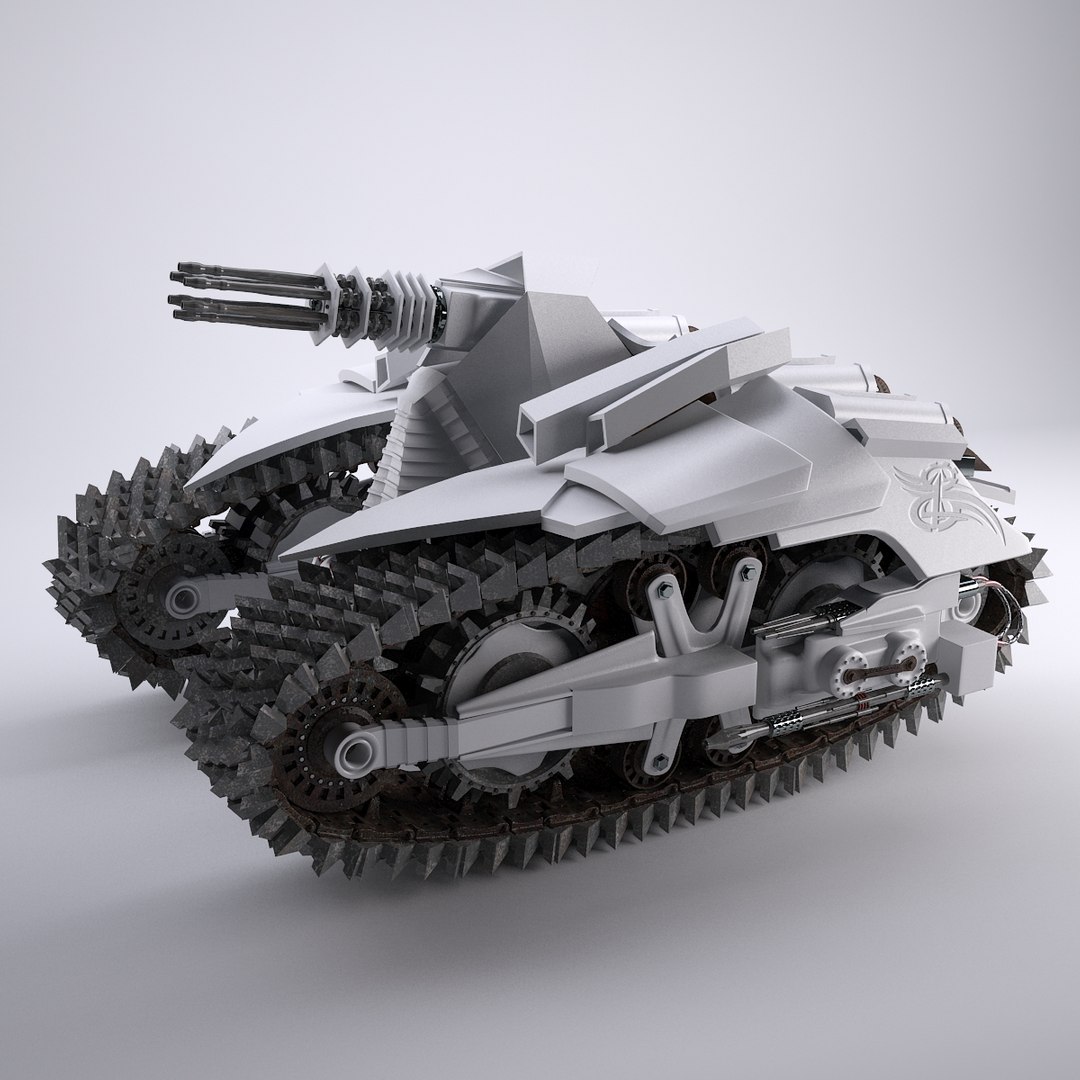 Futuristic Tank 3d Model