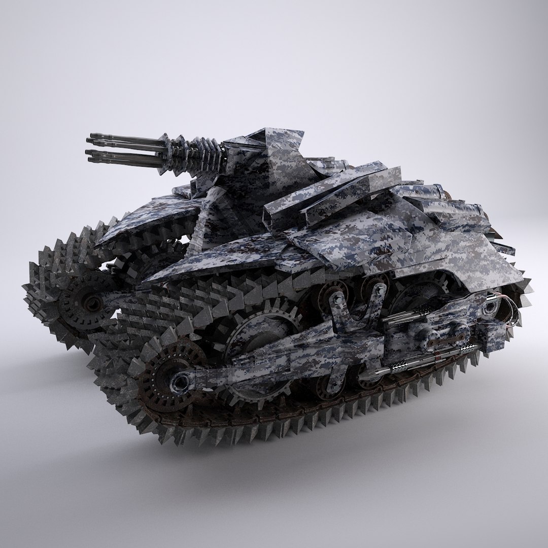 Futuristic Tank 3d Model