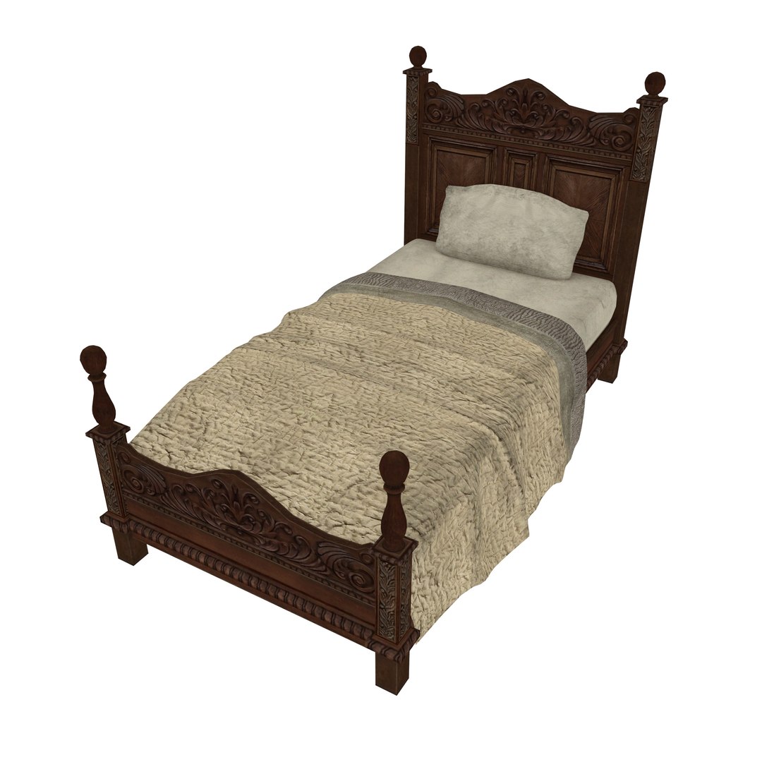 Bed model - TurboSquid 1522752
