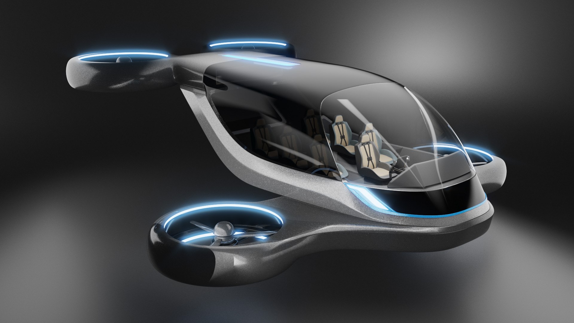 Futuristic air taxi 3D model - TurboSquid 1970654