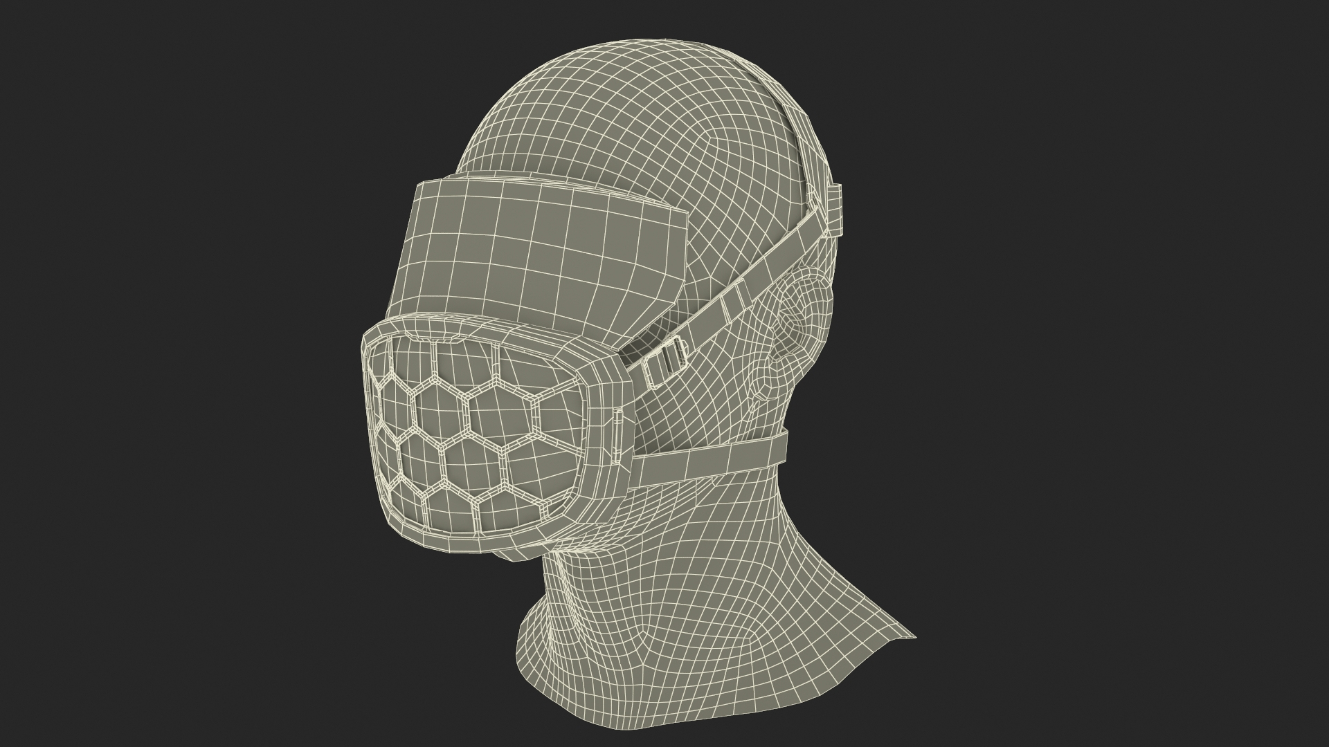 Half Mask Respirator With Visor Grey Model - TurboSquid 2163454