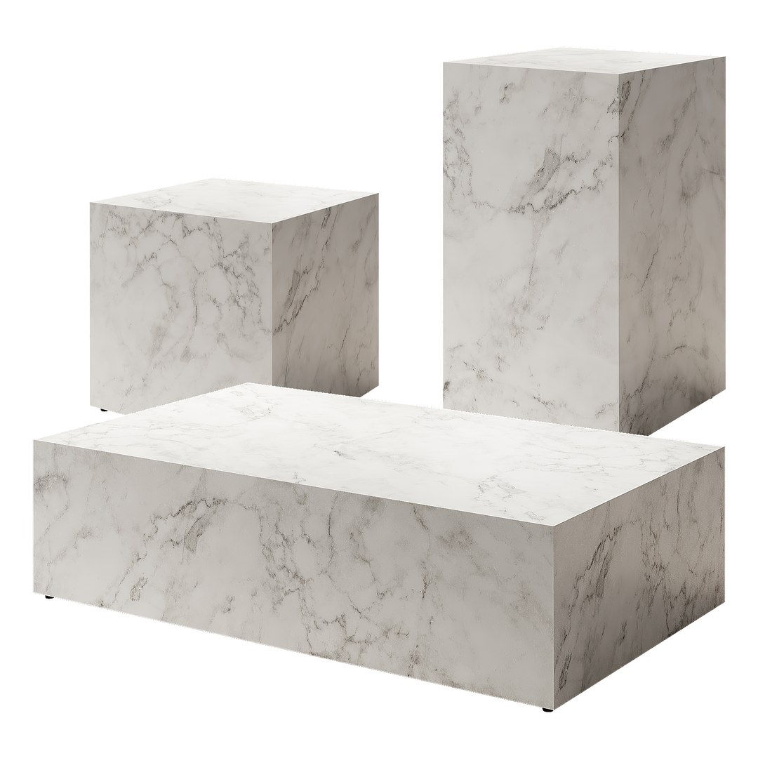 AUDO Plinth Marble Table By Norm Menu 3D - TurboSquid 2123157
