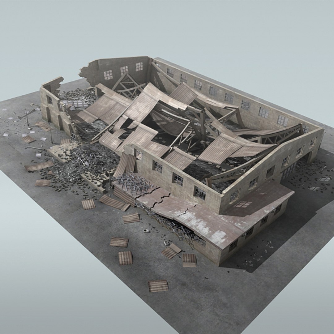 3d Destroyed Building