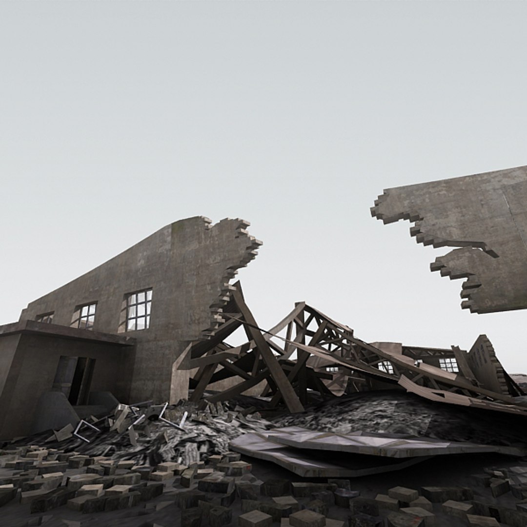 3d Destroyed Building