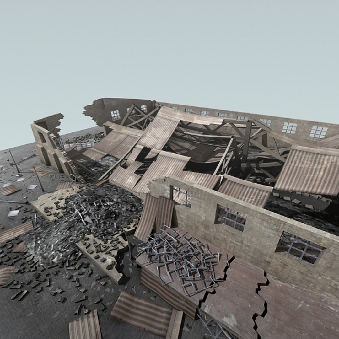 3d Destroyed Building