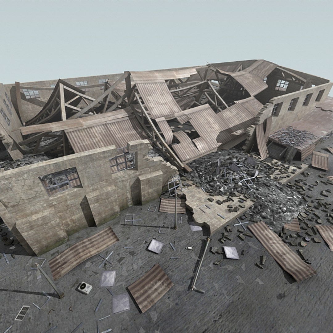 3d Destroyed Building