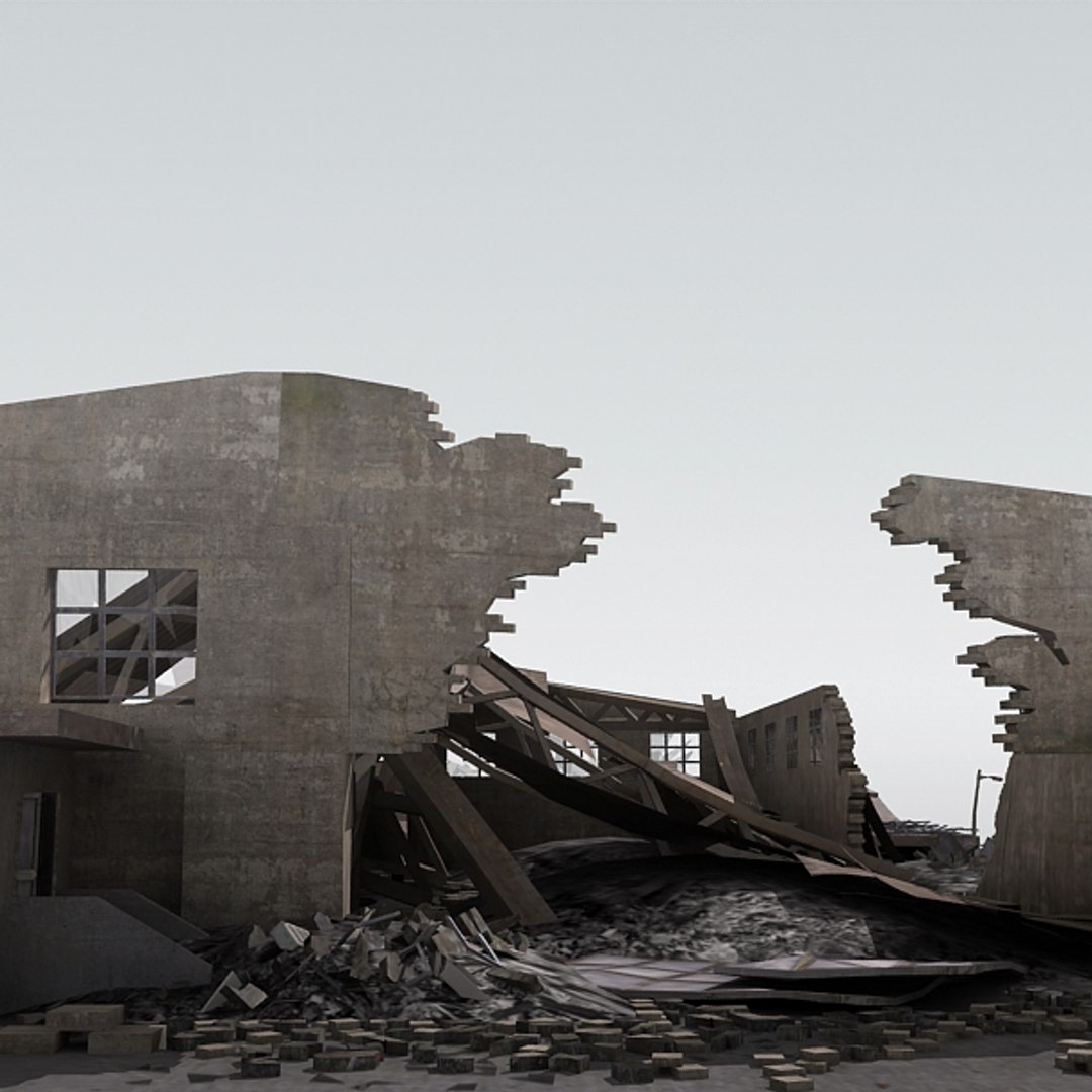 3d Destroyed Building
