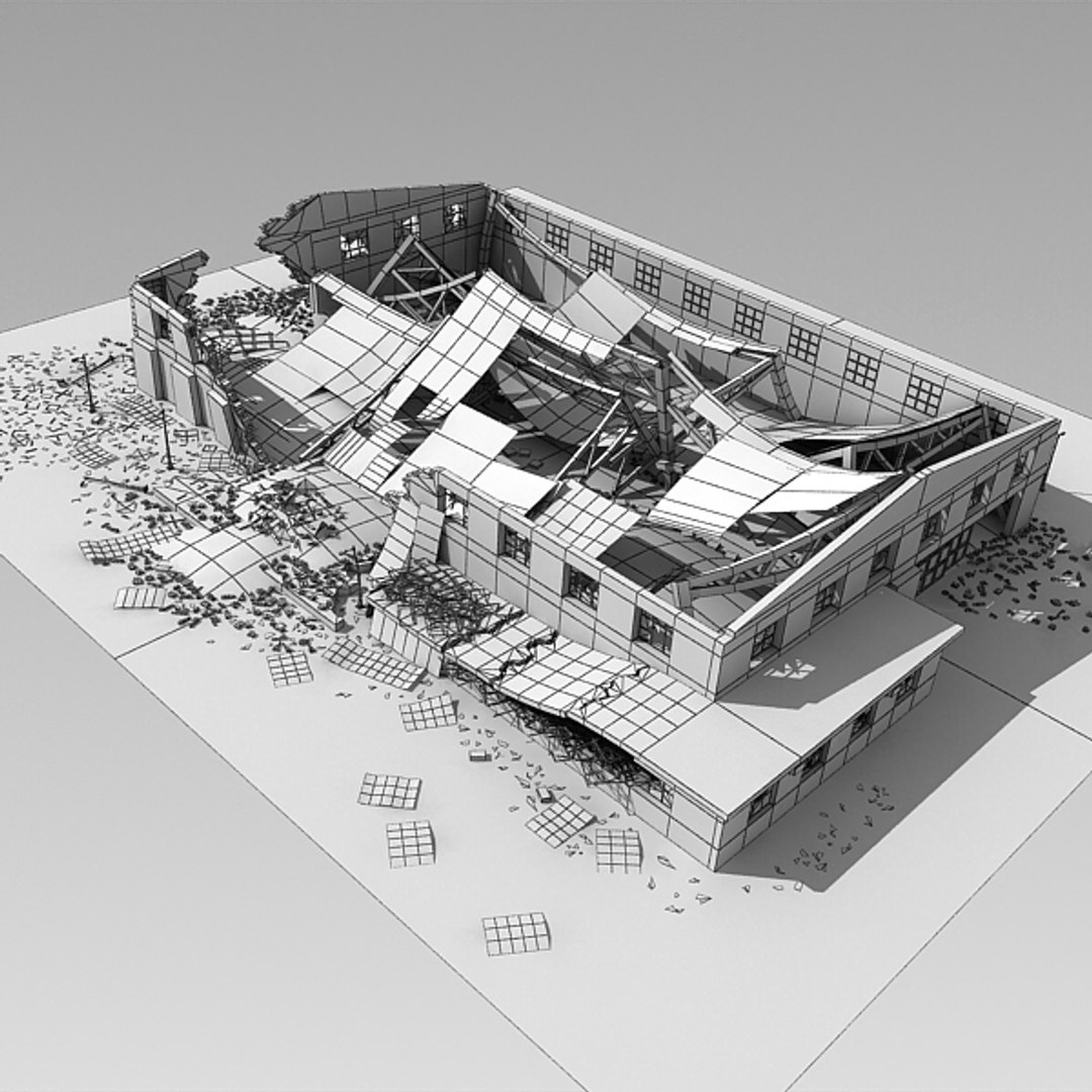 3d Destroyed Building