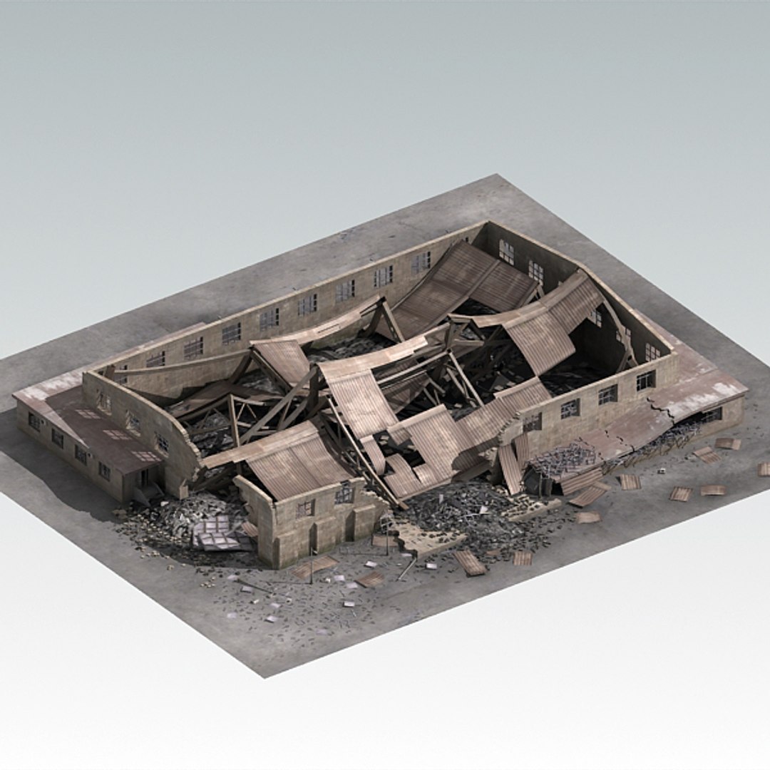 3d Destroyed Building