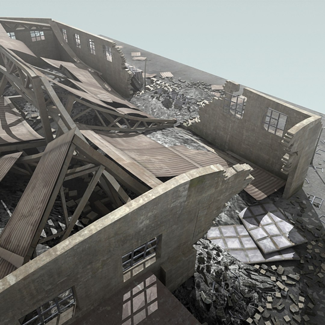 3d Destroyed Building
