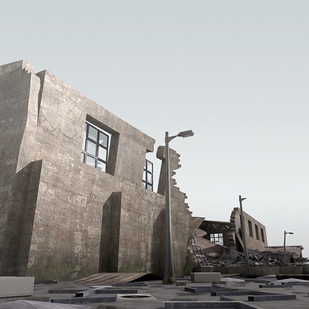 3d Destroyed Building