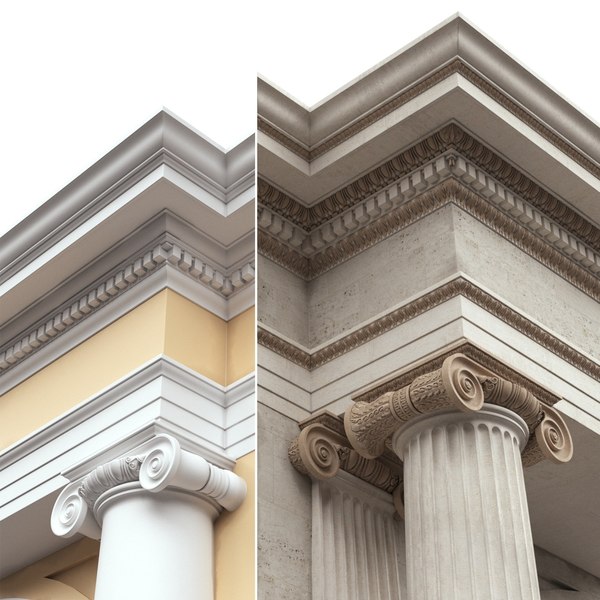 antique columns 3d model