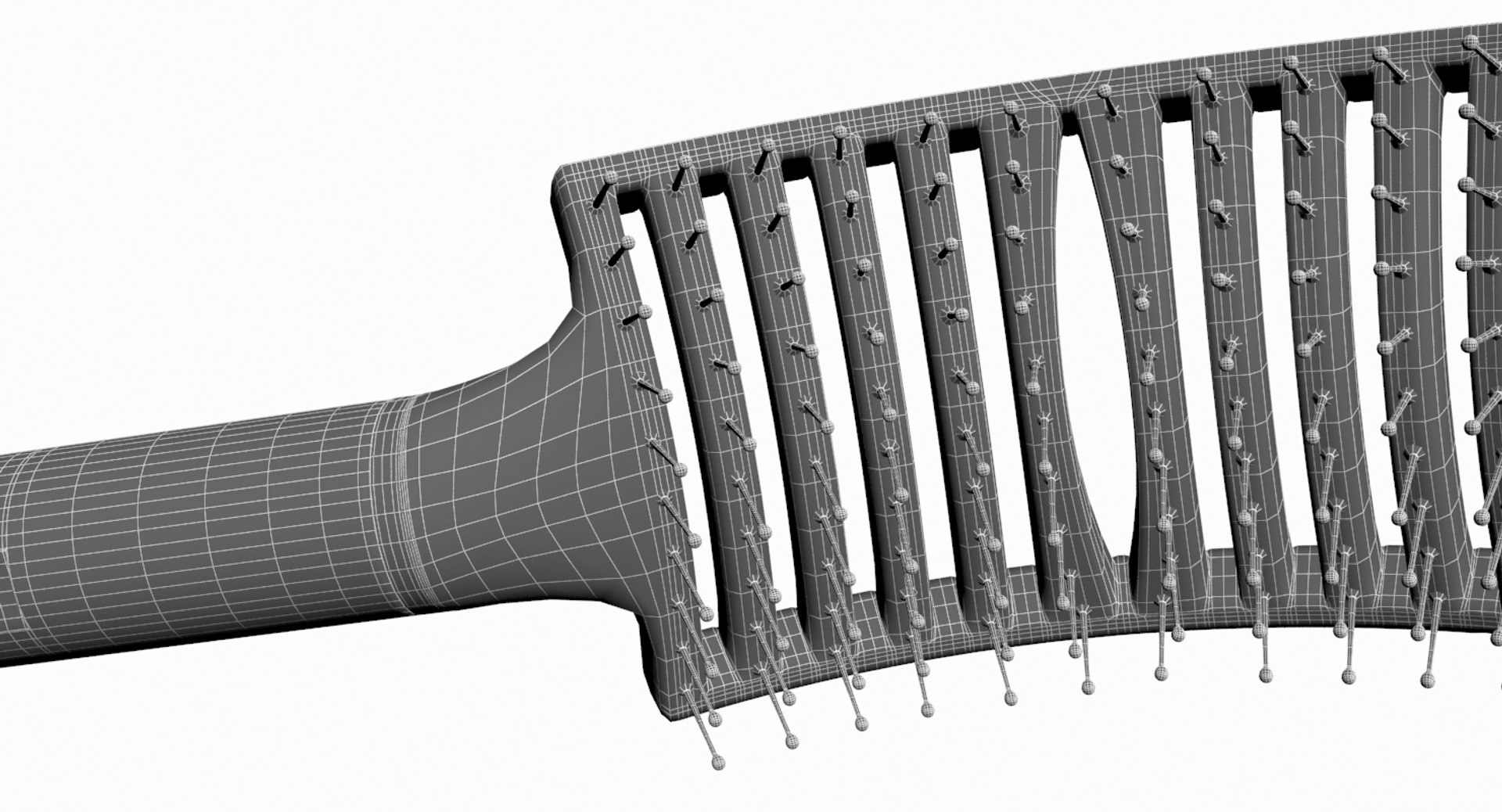 3D Bristle Hair Brush Beauty - TurboSquid 1407248