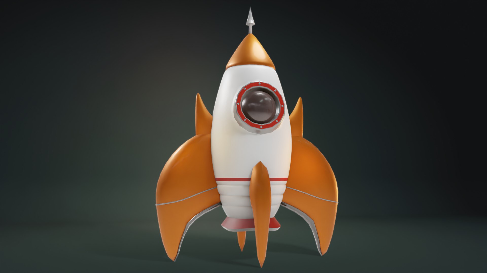 Rocket Cartoon 3D Model - TurboSquid 2065520