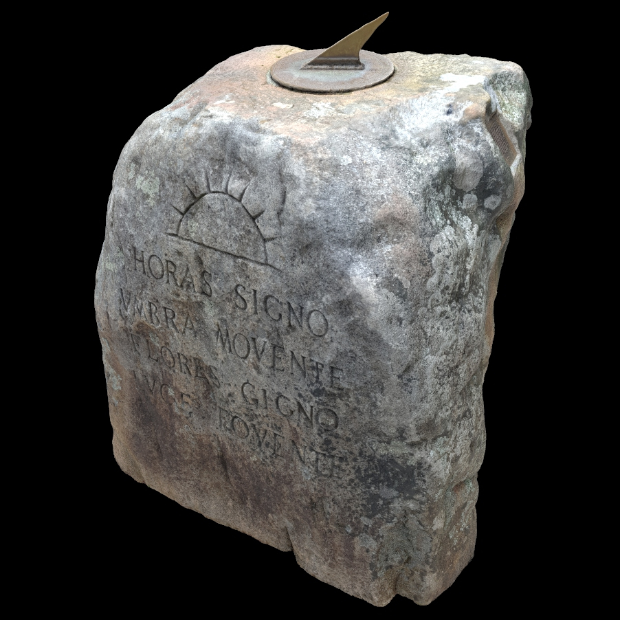 3d sundial rock model