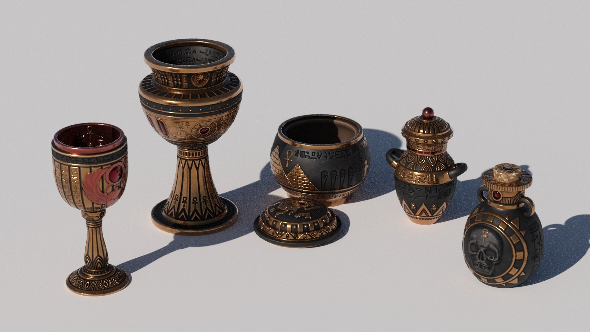 3D OB 02 Egyptian Necromancer Kit - Containers 01 - TurboSquid 2165490