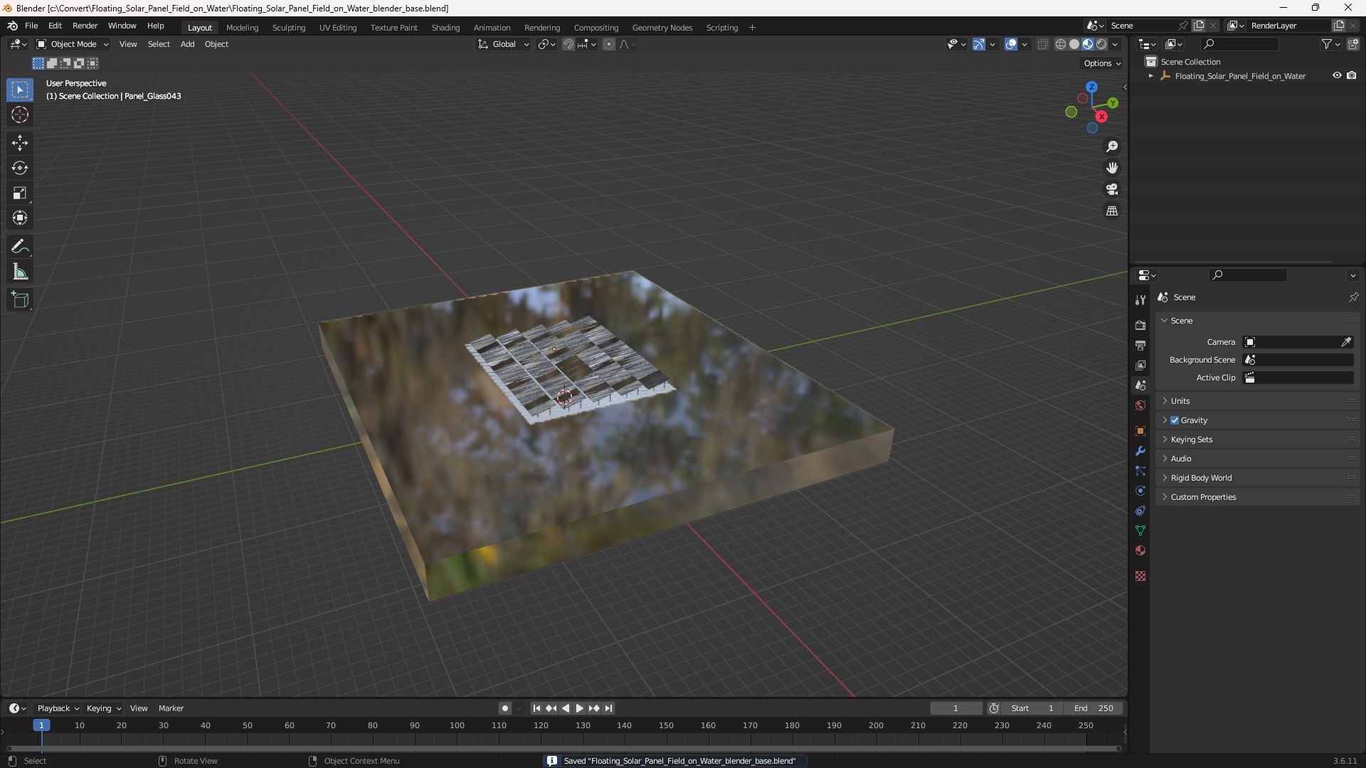3D Floating Solar Panel Field On Water Model - TurboSquid 2509380