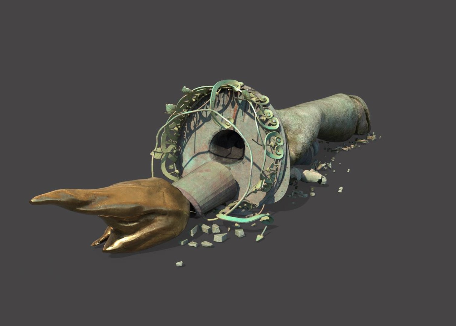 Broken Statue Liberty Hand 3D Model - TurboSquid 1707394