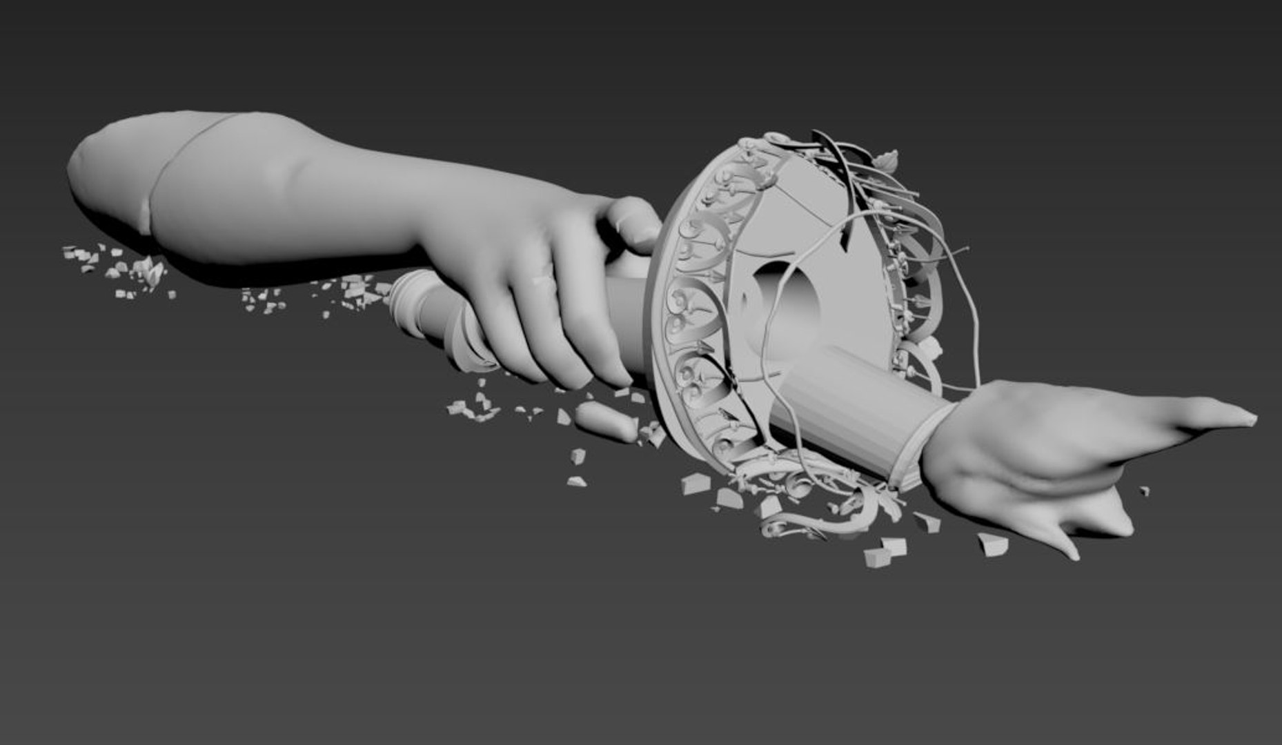 Broken Statue Liberty Hand 3D Model - TurboSquid 1707394