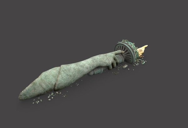 Broken statue liberty hand 3D model - TurboSquid 1707394