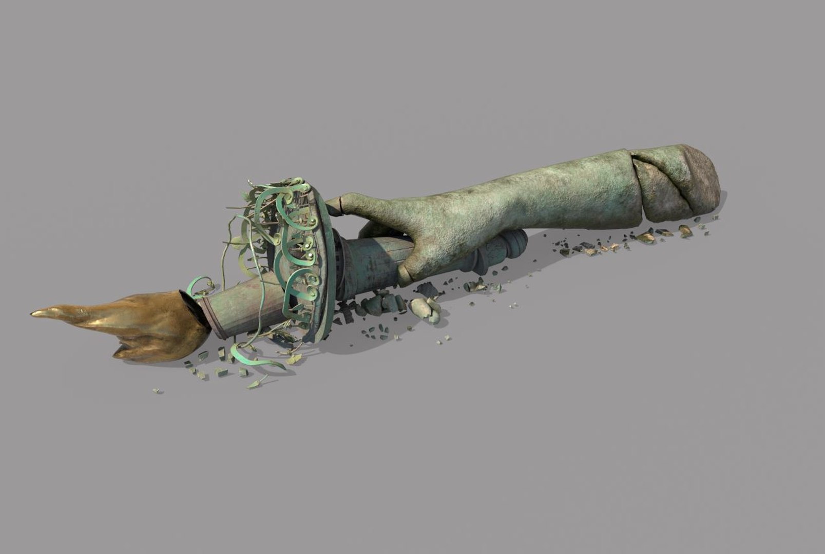 Broken Statue Liberty Hand 3D Model - TurboSquid 1707394