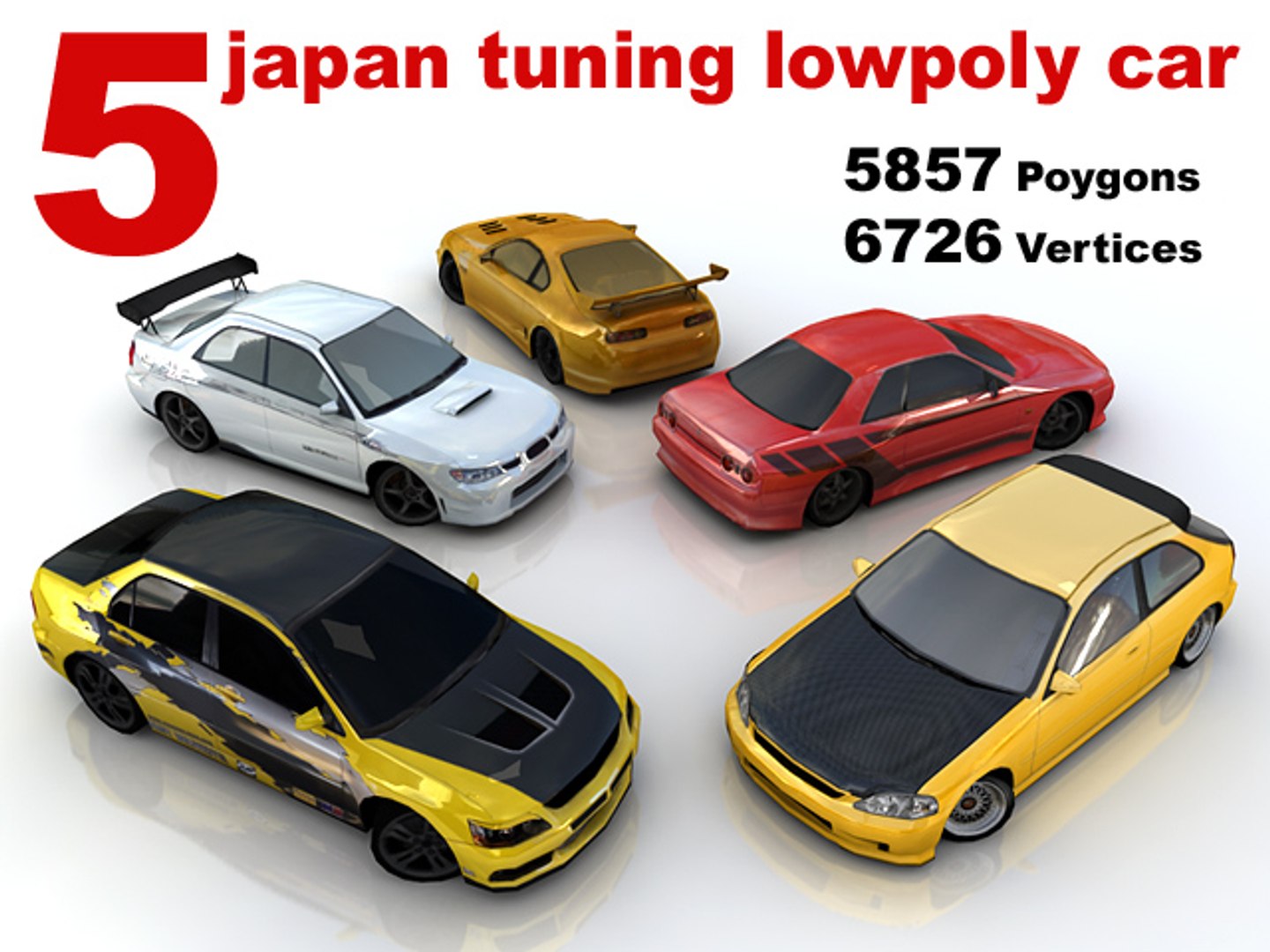 subaru tuning japan car rendering max