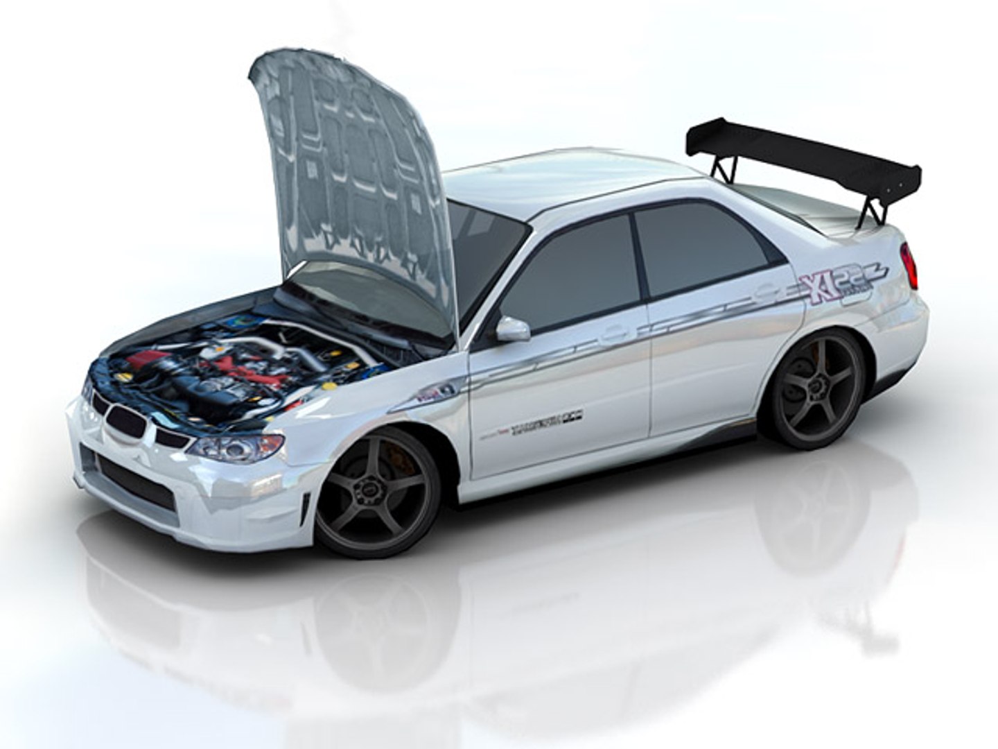 subaru tuning japan car rendering max