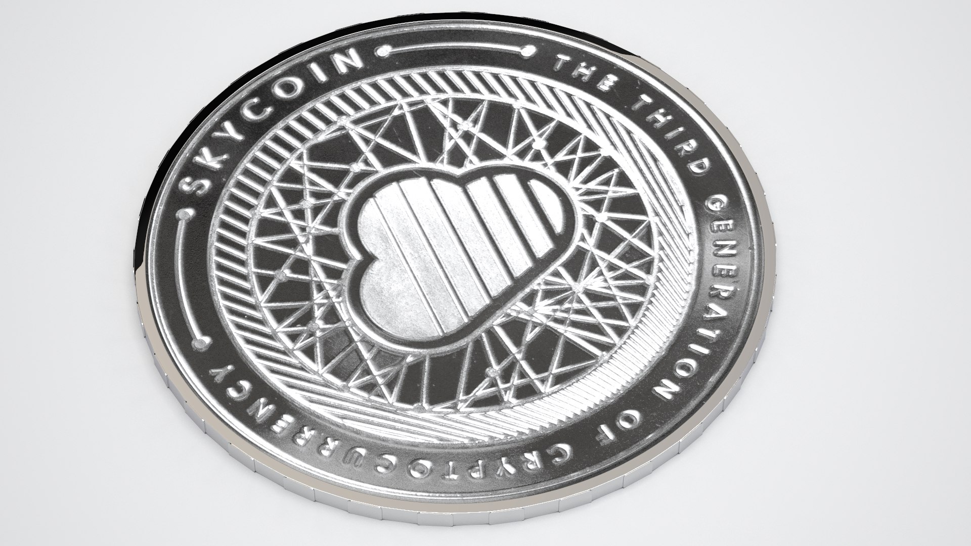 3D Silver Skycoin Model - TurboSquid 2400047