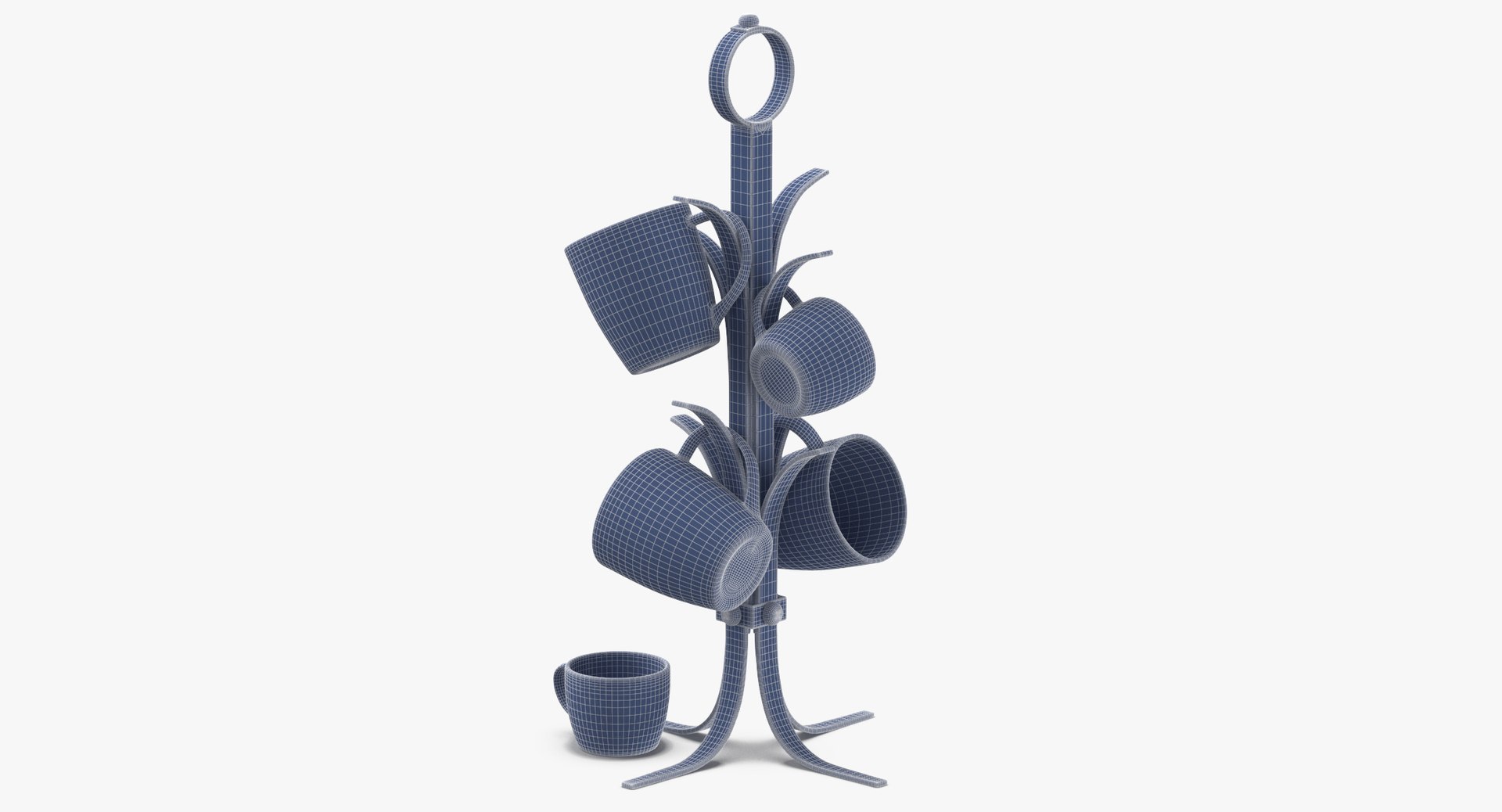 3D Kitchen Mug Tree Model - TurboSquid 1295328