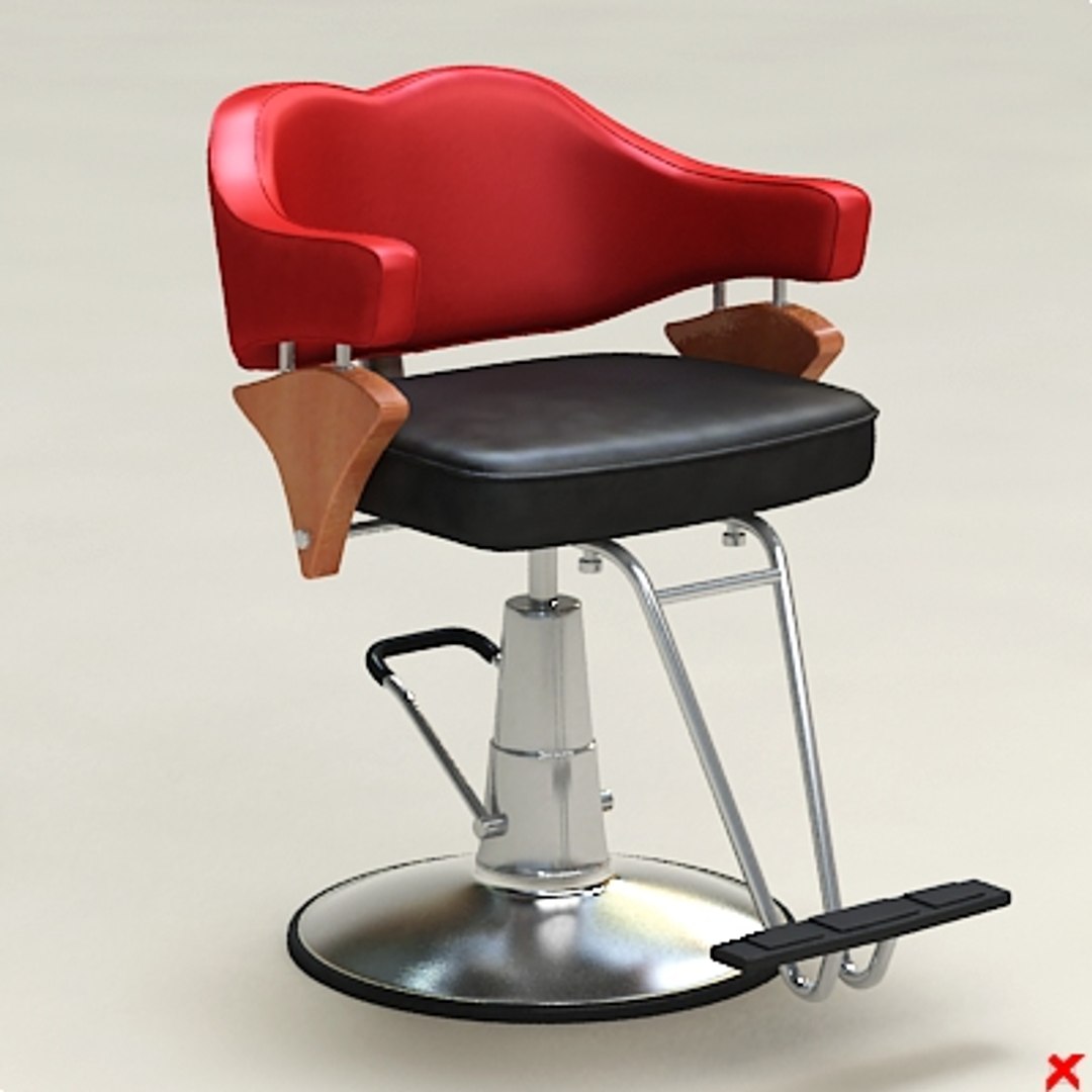 3d barber chair model