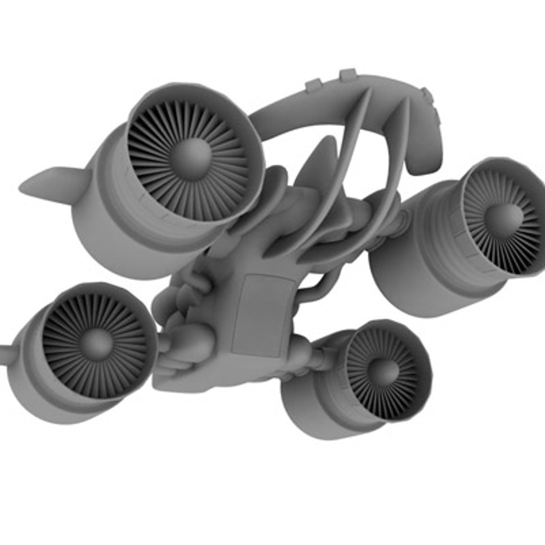 3d dropship transport spacecraft model