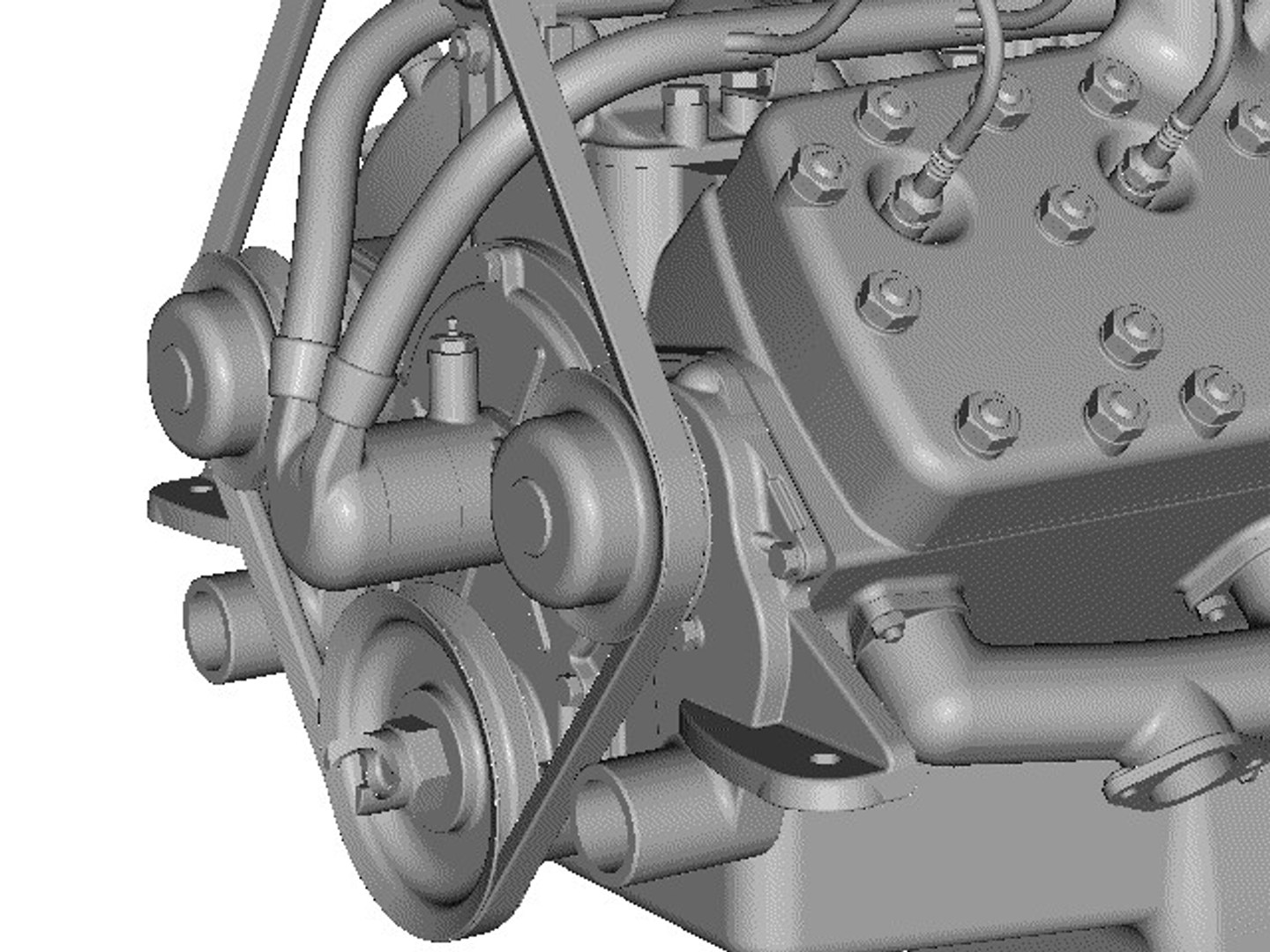 3d Early Flathead V8 Engine Model