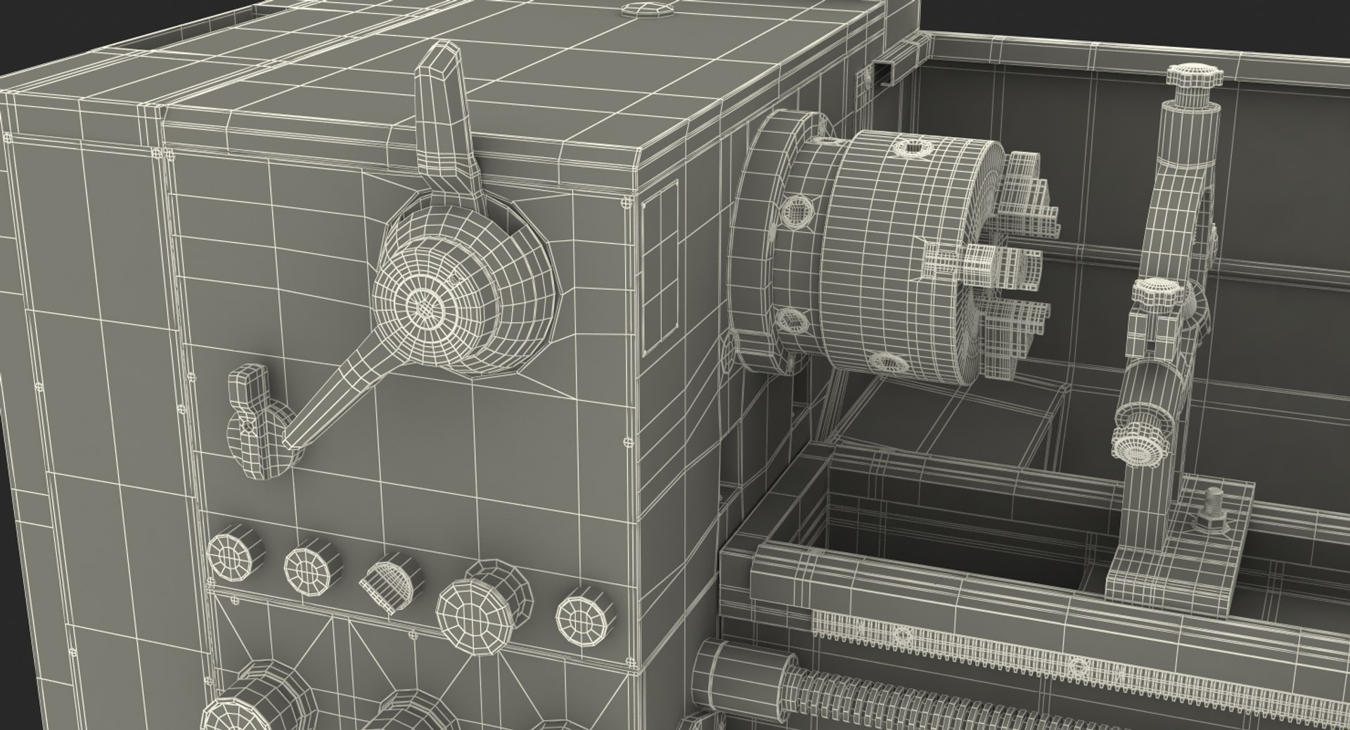3D Metal Lathe Machine Generic Model - TurboSquid 1335472