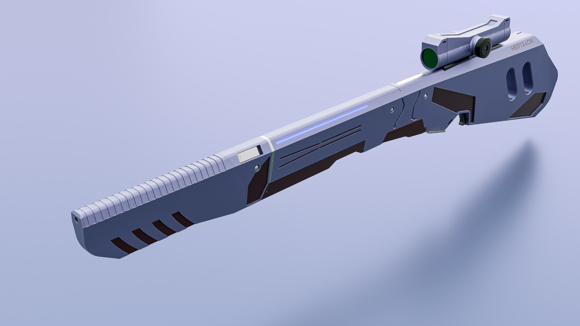 3D Model Sniper Rifle Sci-Fi Blend - TurboSquid 2150305