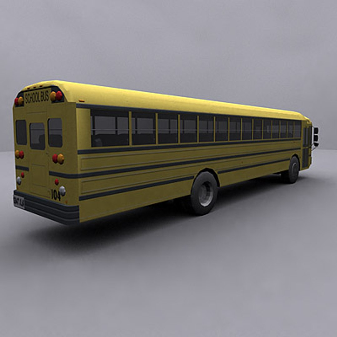 Ready School Bus 3d Model