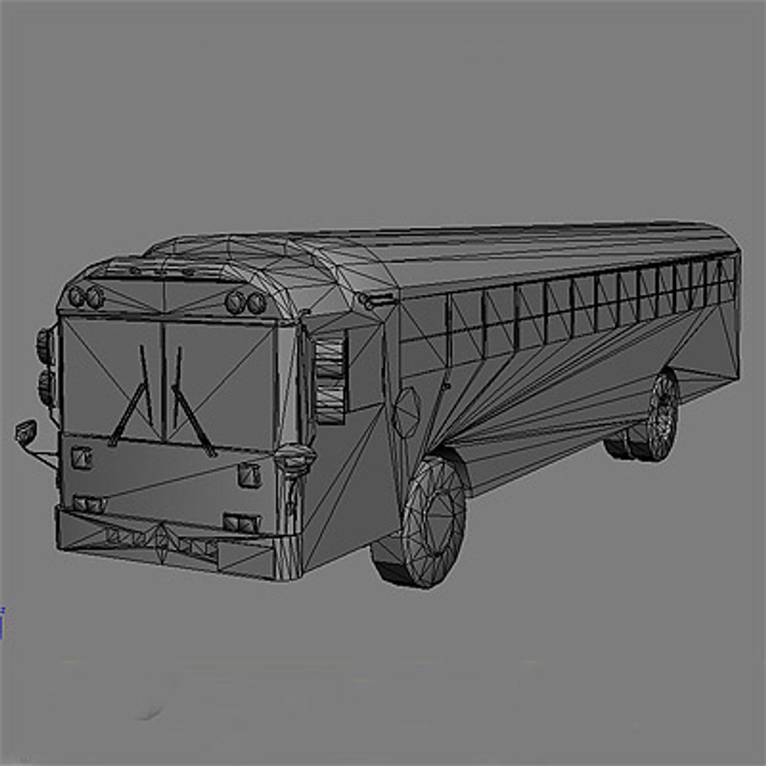 Ready School Bus 3d Model