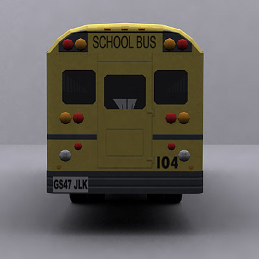 Ready School Bus 3d Model
