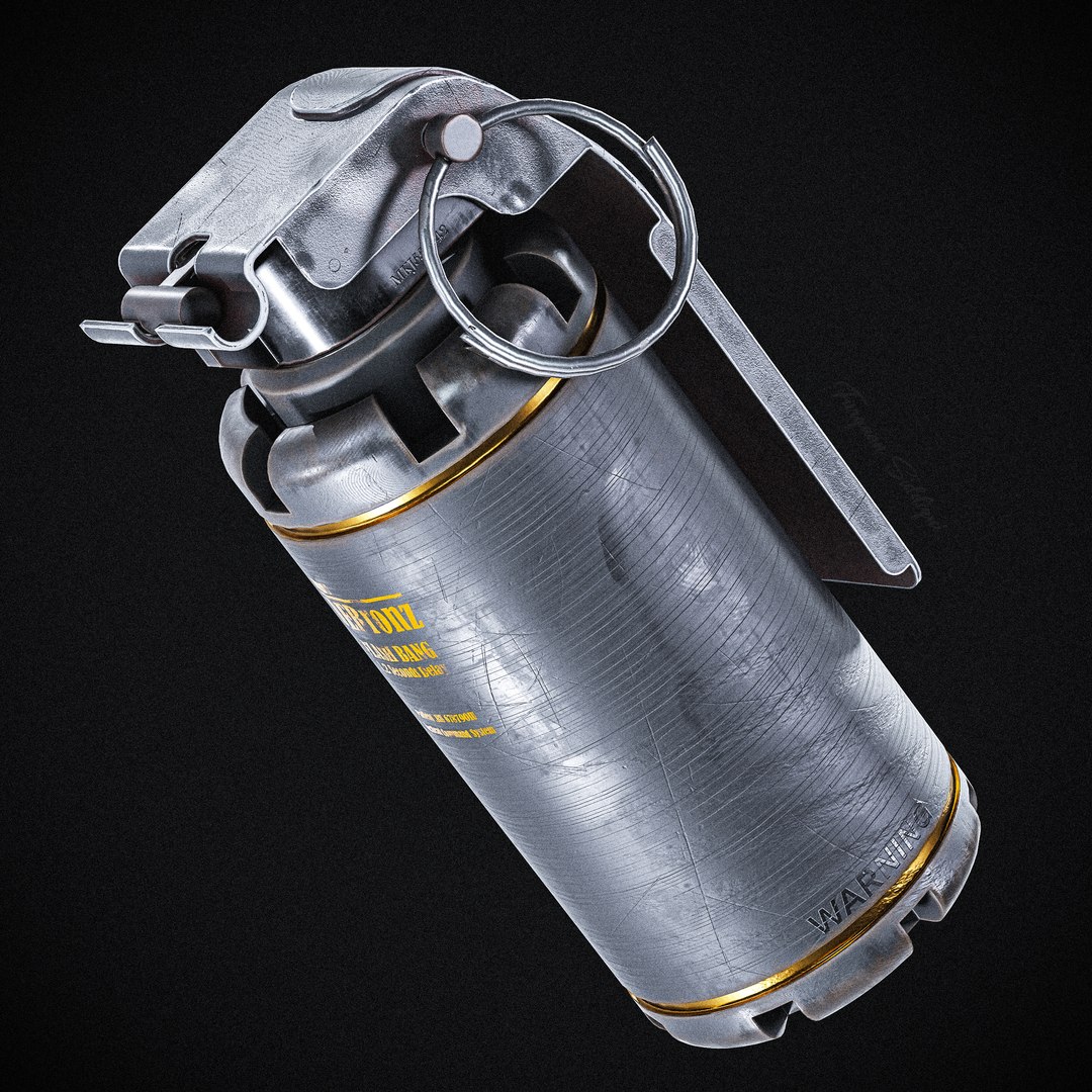Smoke Grenade PBR 3D model - TurboSquid 2137485