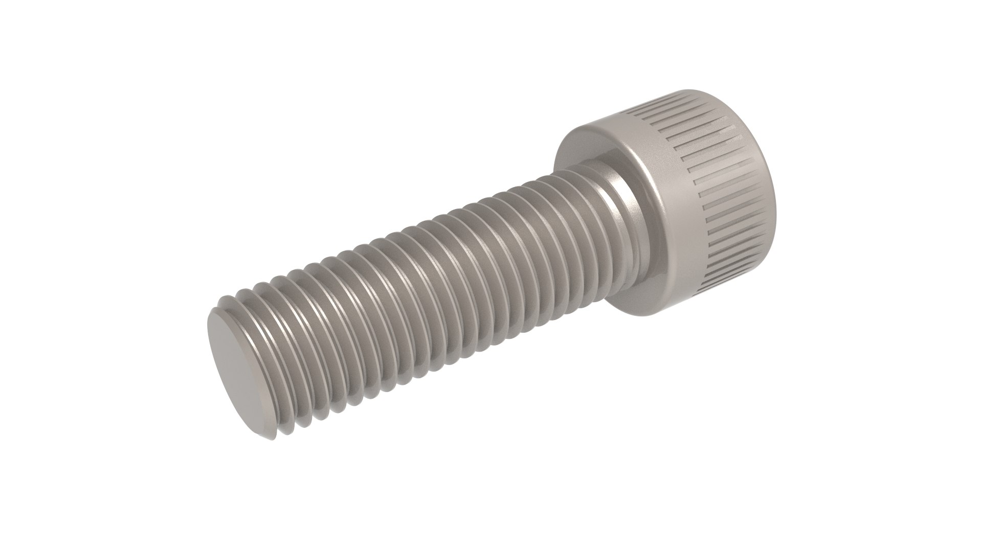 3D Socket Head Bolt 1 BSW Tread - TurboSquid 2225289